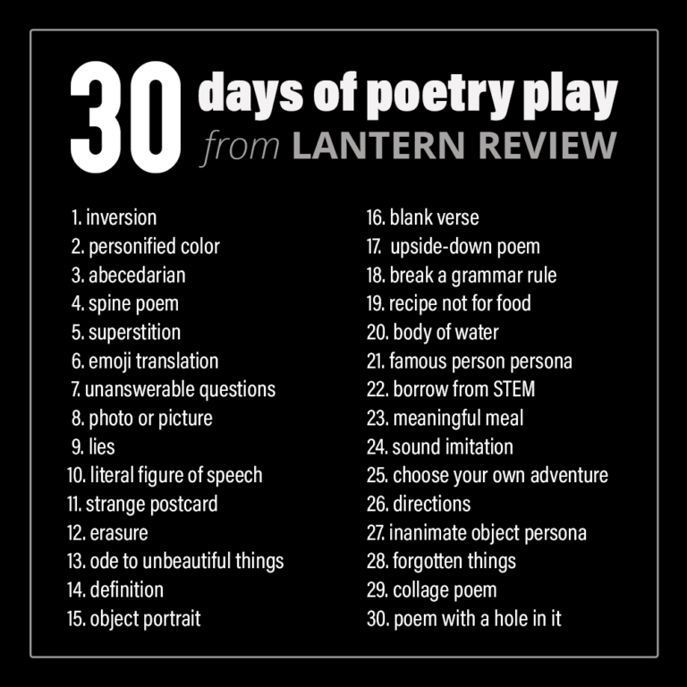 30 Days of Poetry Play for National Poetry Month (Or Anytime) – Lantern ...